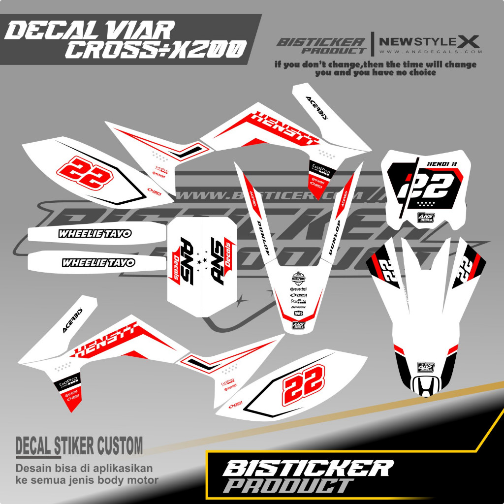 Jual Decal Viar X Cross 150 Terbaru Full Body Decal Viar X Cross 200 GT ...