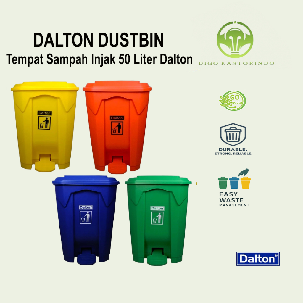 Jual Tempat Sampah Injak 50 Liter Dust Bin Dalton Pedal HPDE | Shopee Indonesia