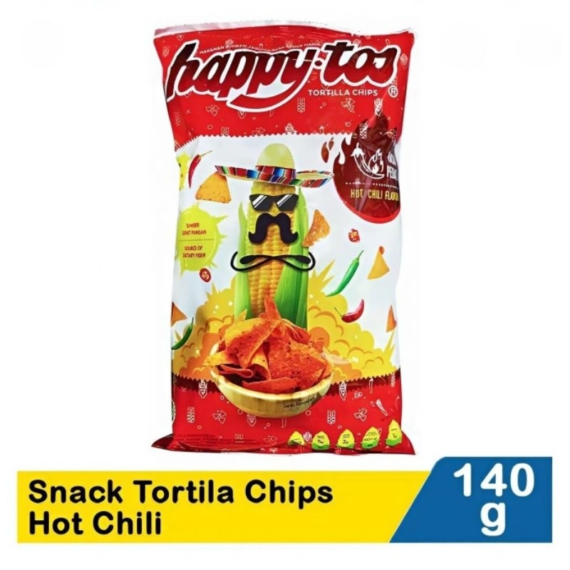 Jual Happy Tos Snack Tortilla Chips Hot Chili 140g | Shopee Indonesia