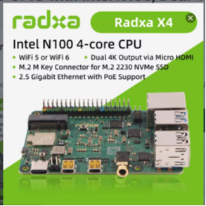 Jual Radxa X4 Mini PC SBC + Rp2040 GPIO with Intel N100, Dual 4K Output ...