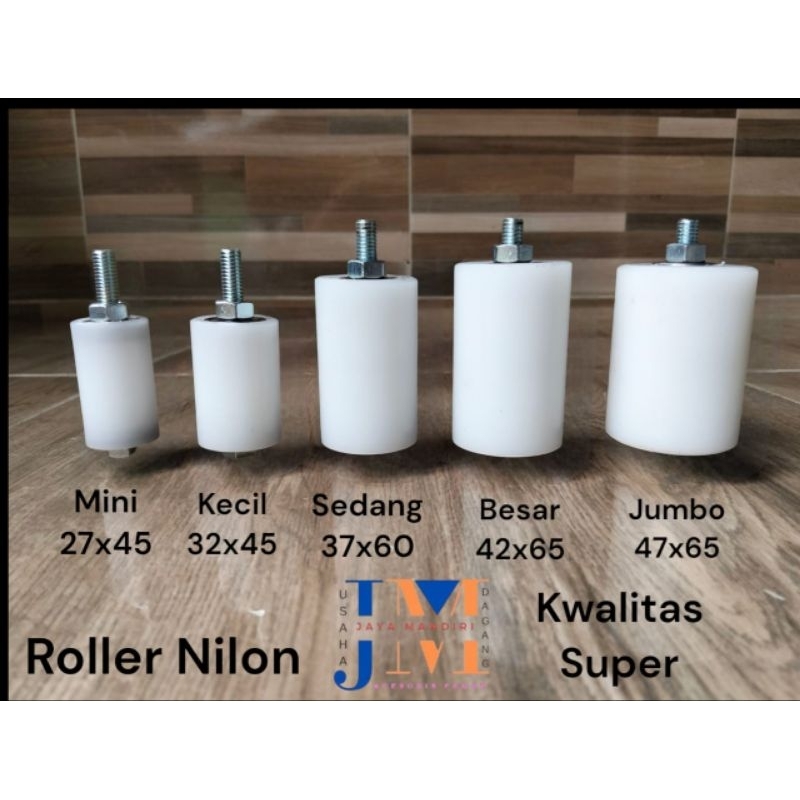 Jual roda nilon roller besar diameter 42mm panjang 6,5cm bearing ...