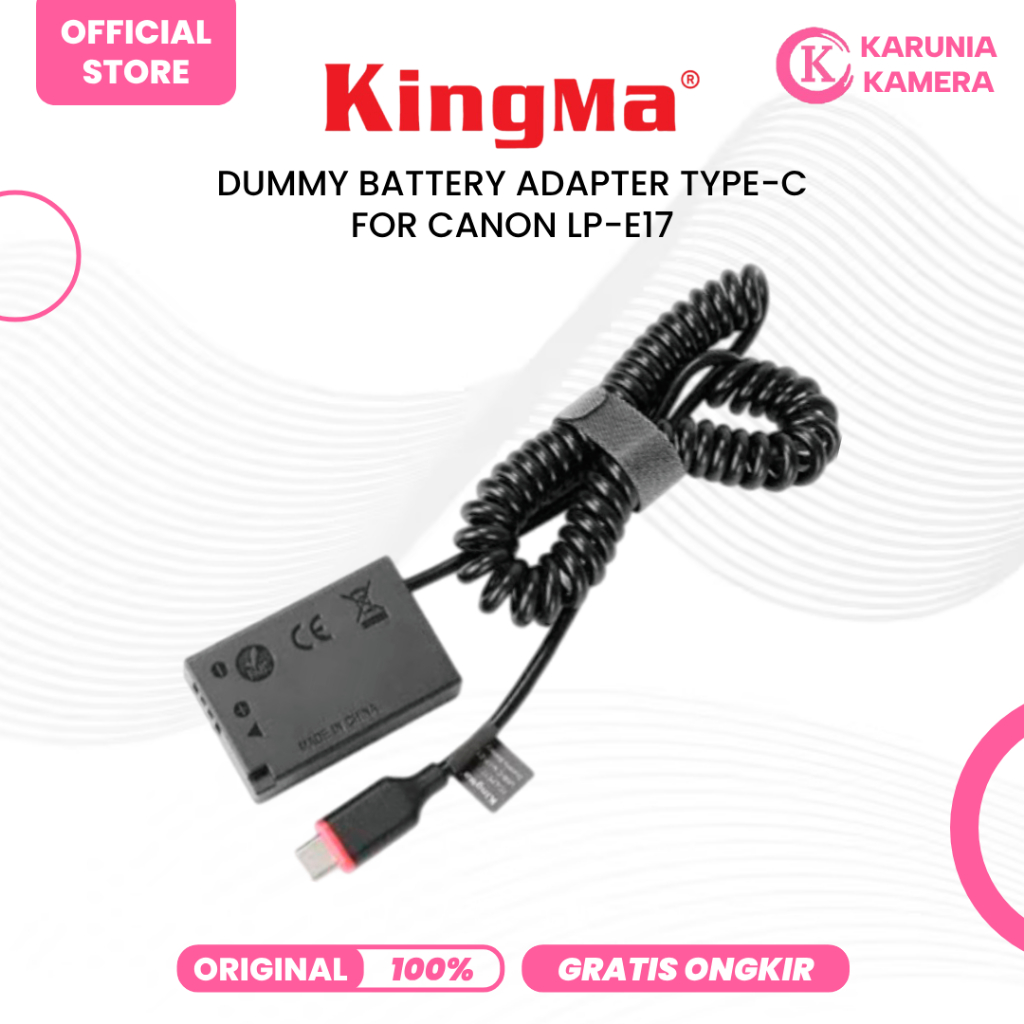 Jual KingMa USB Type C Power Adapter Dummy Battery Kit for Canon LP-E17 (D-SLR) | Shopee Indonesia