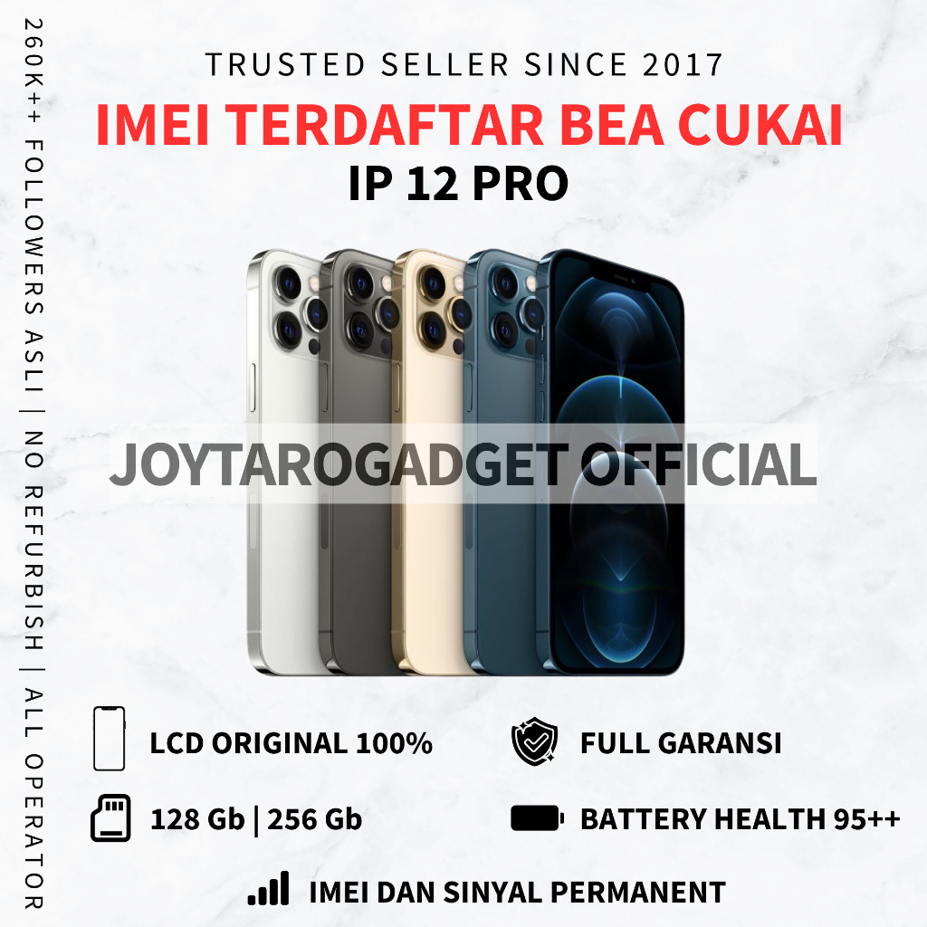 Jual iPhone 12 Pro Terdaftar BC beacukai (Imei Permanent) 128gb - 256gb Mulus Lcd 100% Original ...