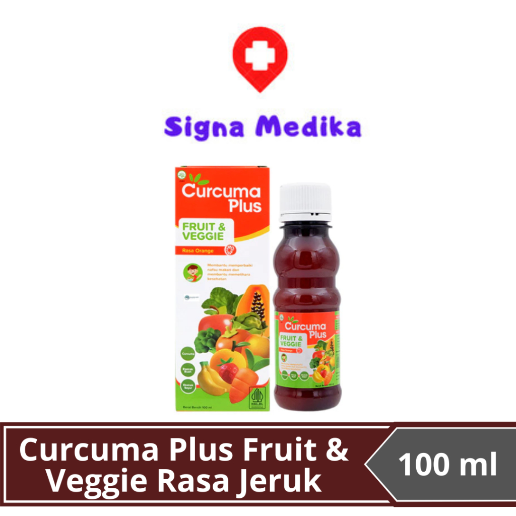 Jual Curcuma Plus Fruit & Veggie 100ml Rasa Jeruk- Vitamin Nafsu Makan ...