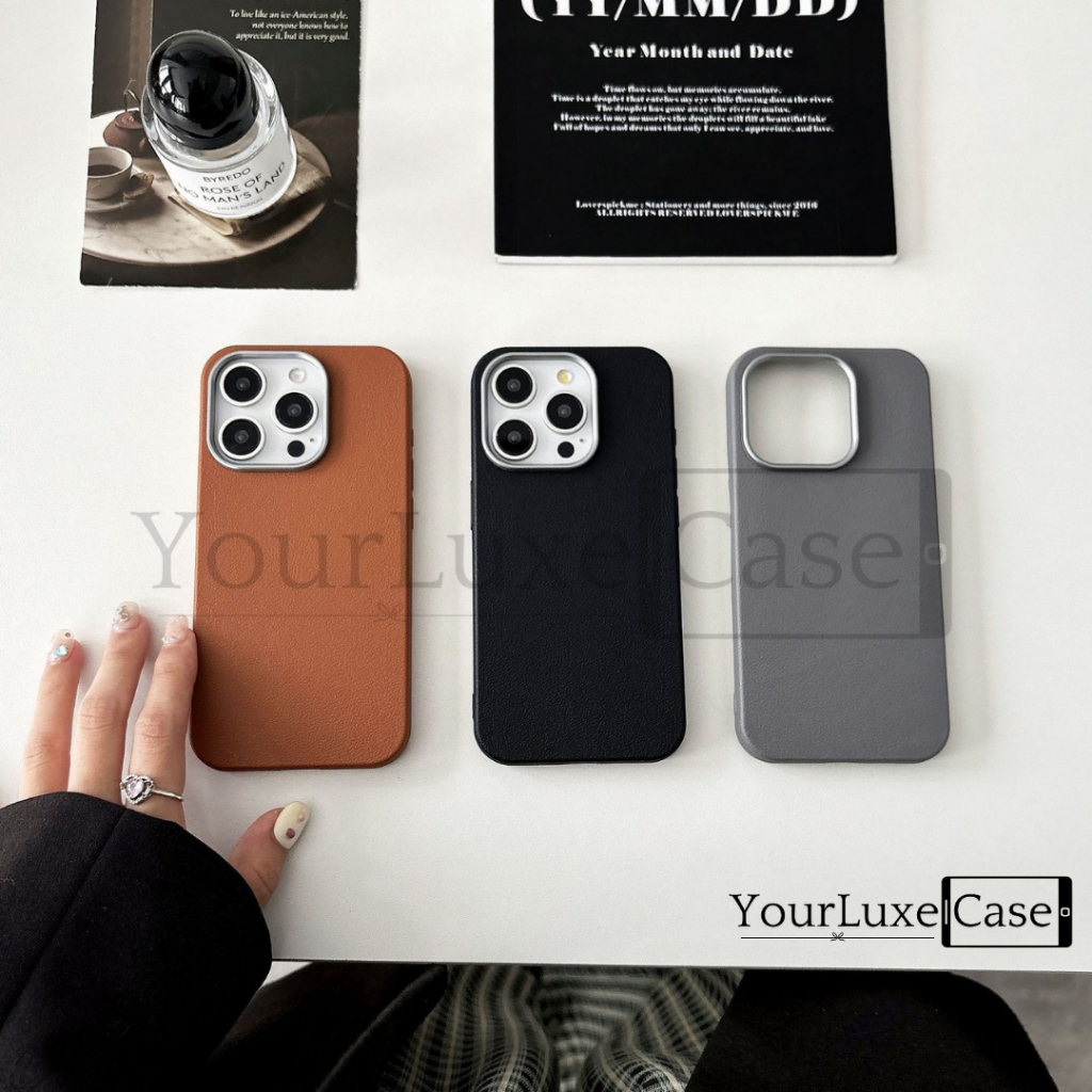 Jual Premium Case Leather Case with Logo Casing HP iPhone 7 8 X XR XS ...