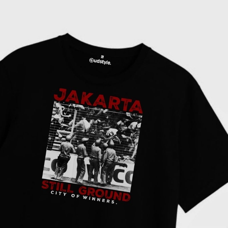 Jual T-shirt Persija Jakarta - Jakarta Still Ground Black - Sudstyle ...