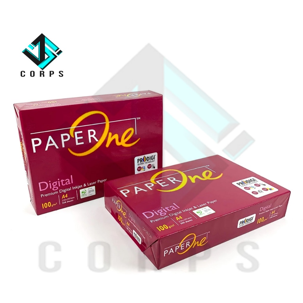 Jual Kertas HVS A4 100 gsm - Paper One 1 Rim 500 Lembar | Shopee Indonesia