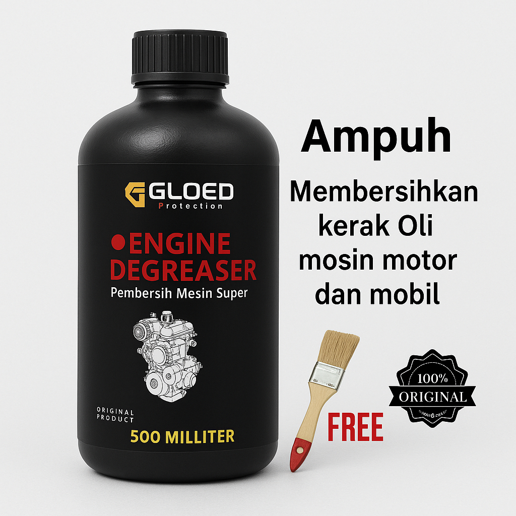 Jual GLOED ENGINE DEGREASER Pembersih kerak oli mesin motor dan mobil 500ml yang sangat ampuh ...