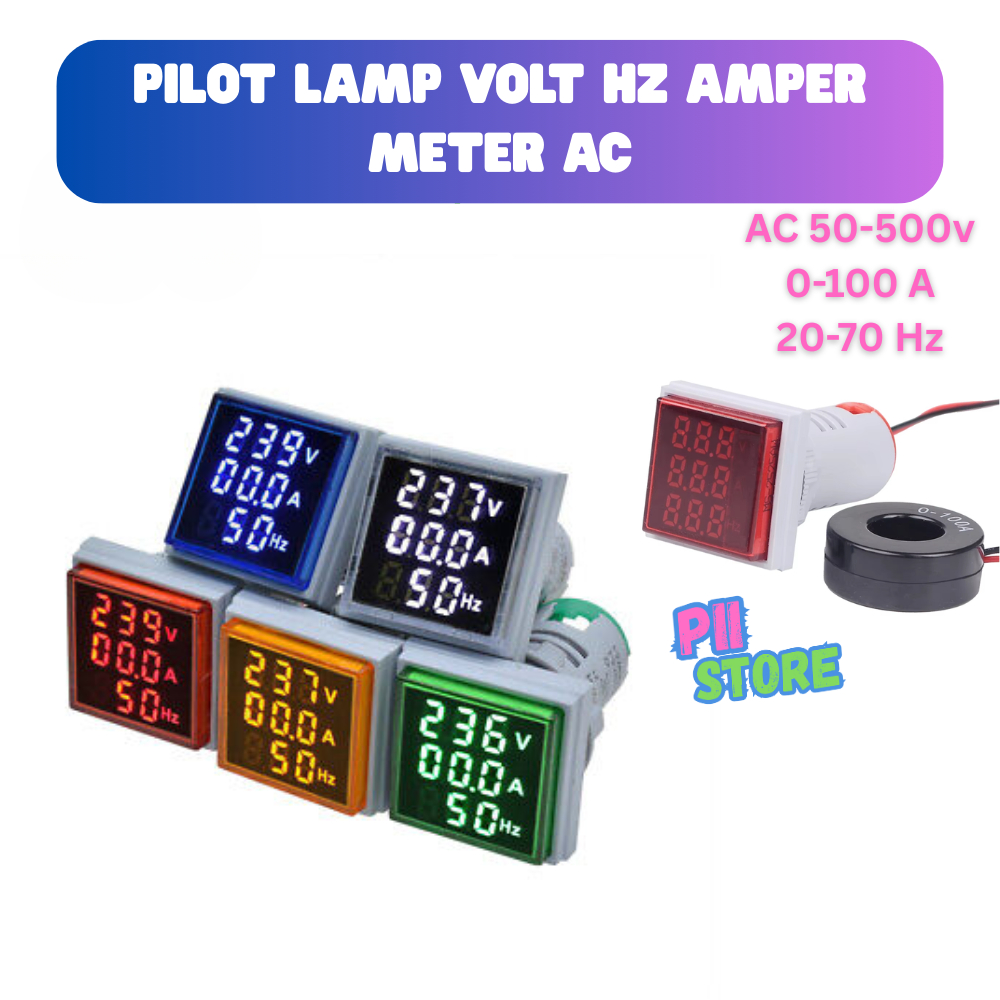 Jual PILOT LAMP DIGITAL VOLTMETER AMPERMETER HZ METER TYPE AD16-22VAH ...
