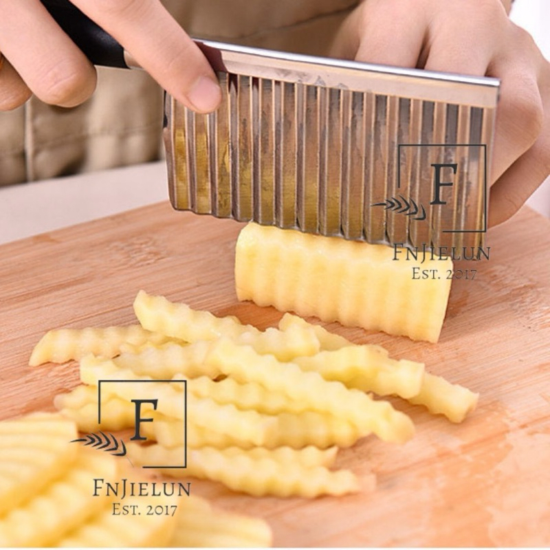Jual Pisau pemotong kentang gelombang timun crinkle fries gerigi ...