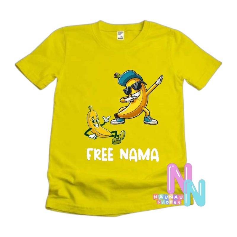 Jual Baju kaos anak buah pisang banana swag free cetak nama anak ...