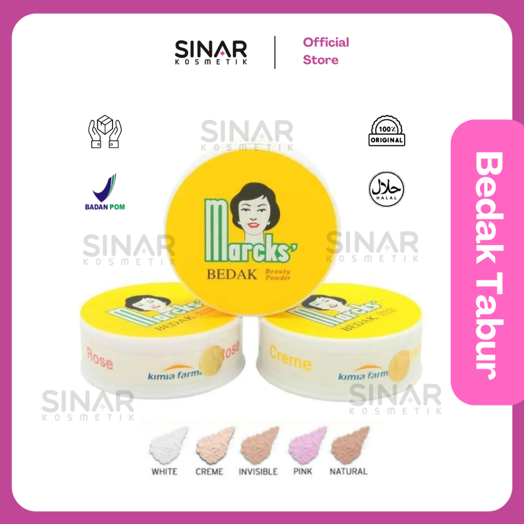 Jual Marcks Beauty Powder Bedak Tabur | Full size 40 gr | Shopee Indonesia