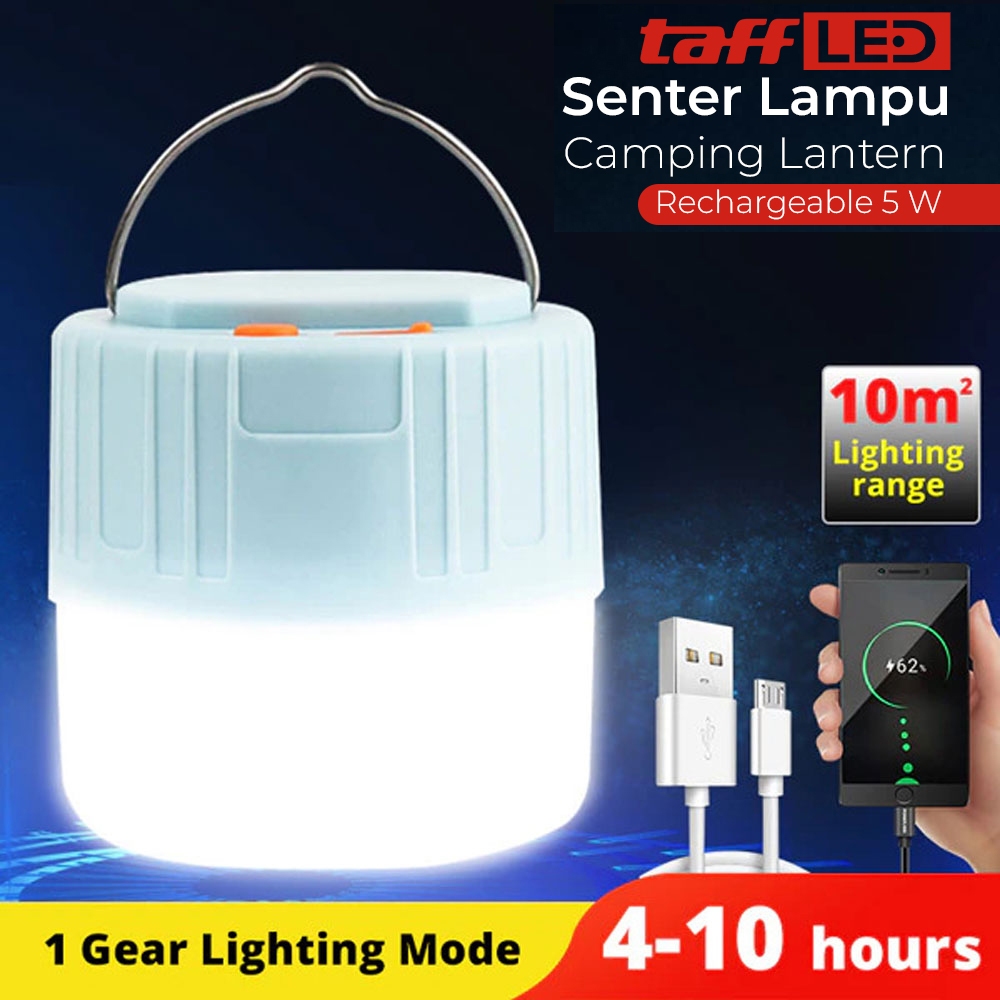 Jual Lampu LED Camping Lantern 5 Modes Waterproof 1200mAh 511 TaffLED ...