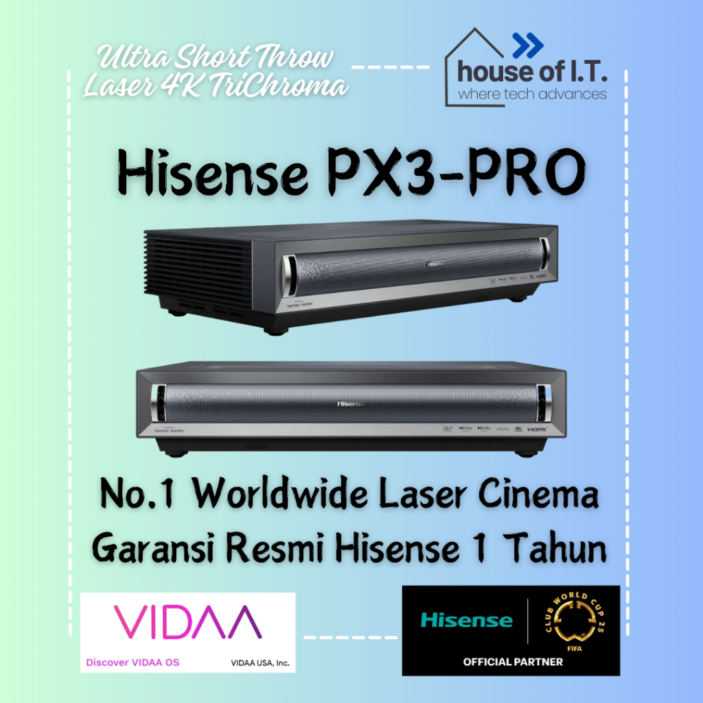 Jual Projector TV Hisense PX3-PRO 4K UHD Dolby Vision Ultra Short Throw ...