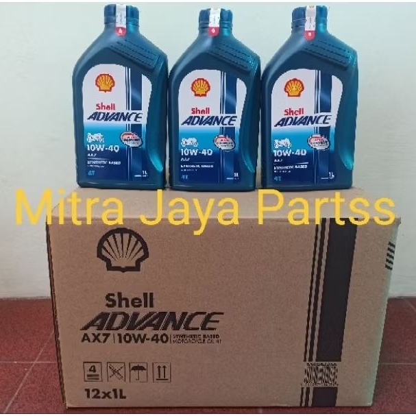Jual Oli Shell Advance AX7 1L Oli Shell AX7 10W-40 1 Liter 4Tak Motor ...