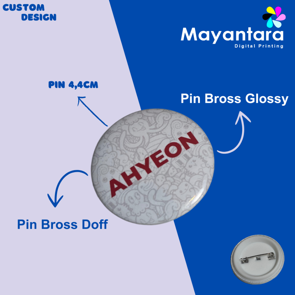 Jual (TERLARIS) CETAK PIN PENITI Bross CUSTOM 44mm TERMURAH PIN bros ...