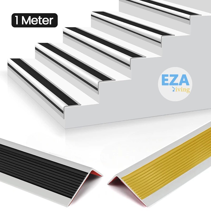 Jual 1 Meter Lis Tangga Pengaman Anti Slip + Perekat Type L Stair Edge ...