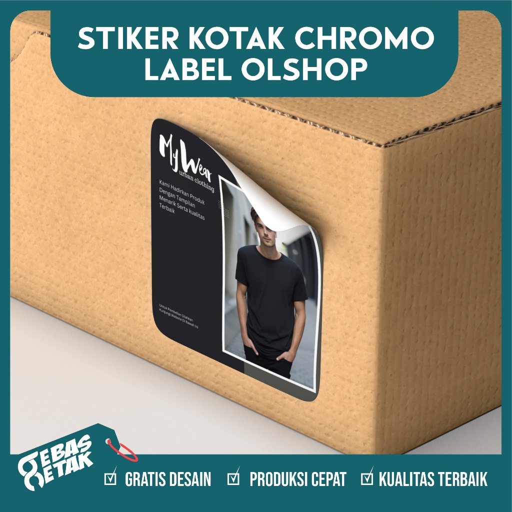 Jual CETAK PRINT STIKER STICKER PERSEGI KOTAK BAHAN CHROMO BONTAK SEGEL ...