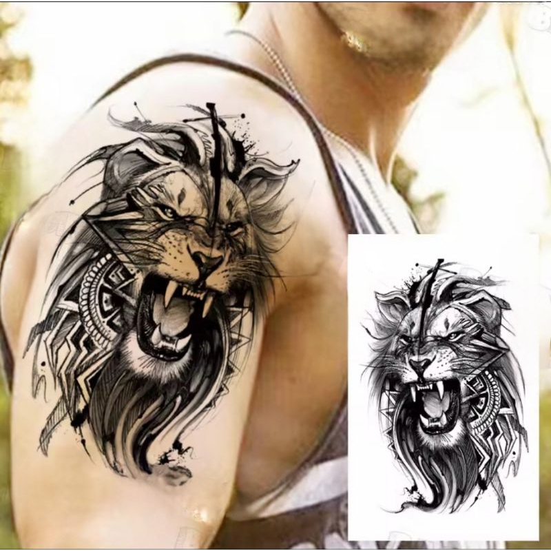 Jual Temporary Tattoo Tatto Tato Temporer Seri TBS 8401 Lion King Raja ...
