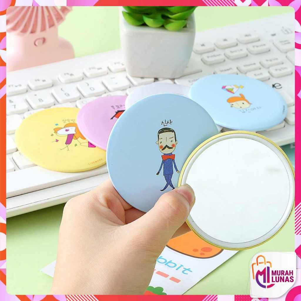 Jual MUNAS Cermin Bulat Karakter Kaca Cermin Make Up Mini Kaca ...
