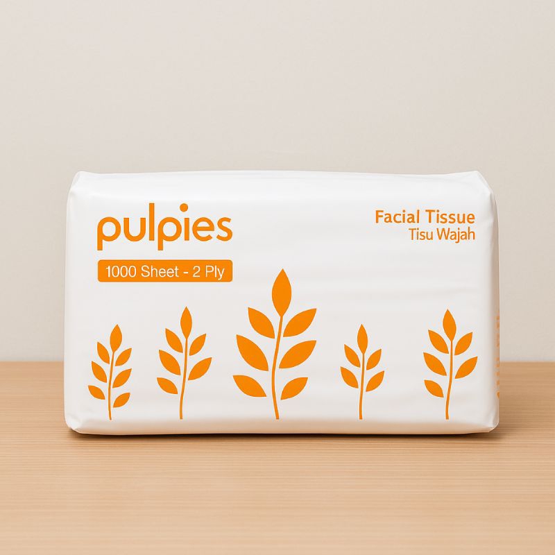 Jual Facial Tissue Pulpies - Tissue Refill Jumbo 1000 Sheets 2 Ply ...
