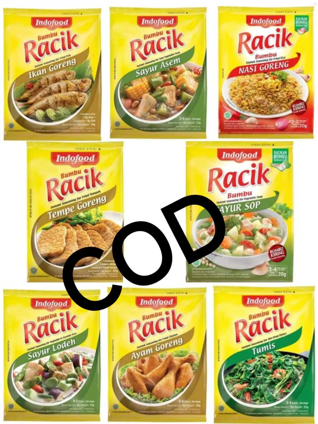 Jual Indofood Bumbu Racik Sachet 20gr Goreng Sop / Bumbu Racik Mie ...