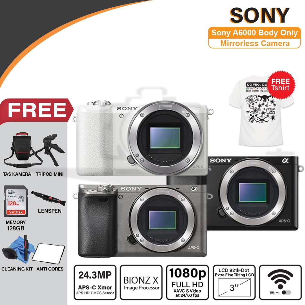 Jual Sony Alpha A6000 Body Only Camera Paket Bonus Garansi A 6000 ...