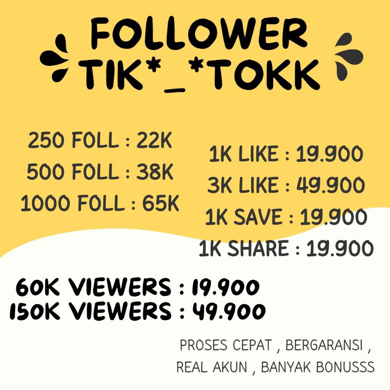 Jual FOLLOWER TIK*_*TOKK REAL BERGARANSI | Shopee Indonesia