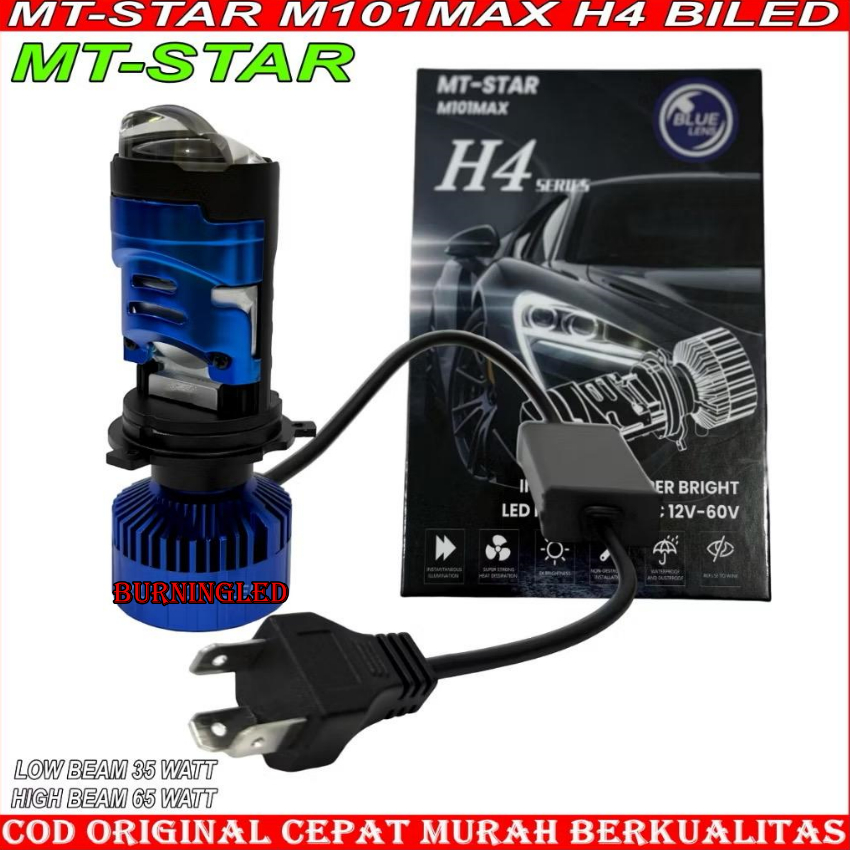 Jual MT STAR - ORIGINAL MINI LED PROJECTOR H4 M101 MAX MTSTAR BLUELENS MOBIL MOTOR HEADLIGHT ...