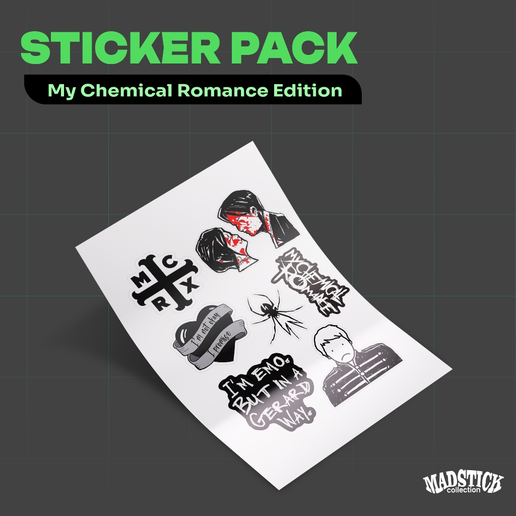 Jual STICKER PACK MCR / STICKER MY CHEMICAL ROMANCE / STICKER MUSIC ...
