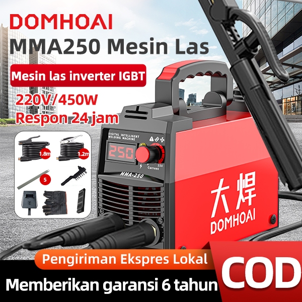 Jual DOMHOAI Mesin Las MMA-250 Inverter Las Listrik IGBT Mesin Las Tampilan Digital Definisi ...