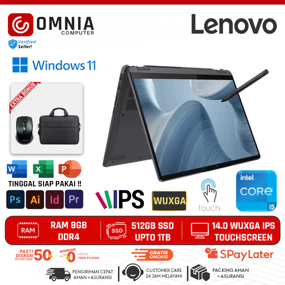 Jual Laptop 2in1 Lenovo Ideapad Flex 5 14 Intel Core I5 1335u 8gb 1tb ...