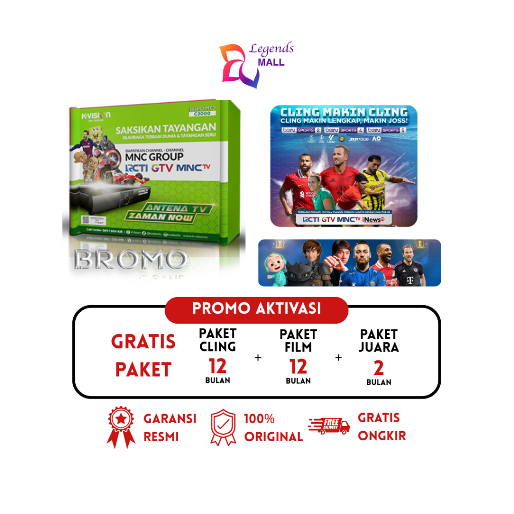 Jual Receiver K-Vision Bromo C2000 (Free lampu 1 pcs) | Shopee Indonesia