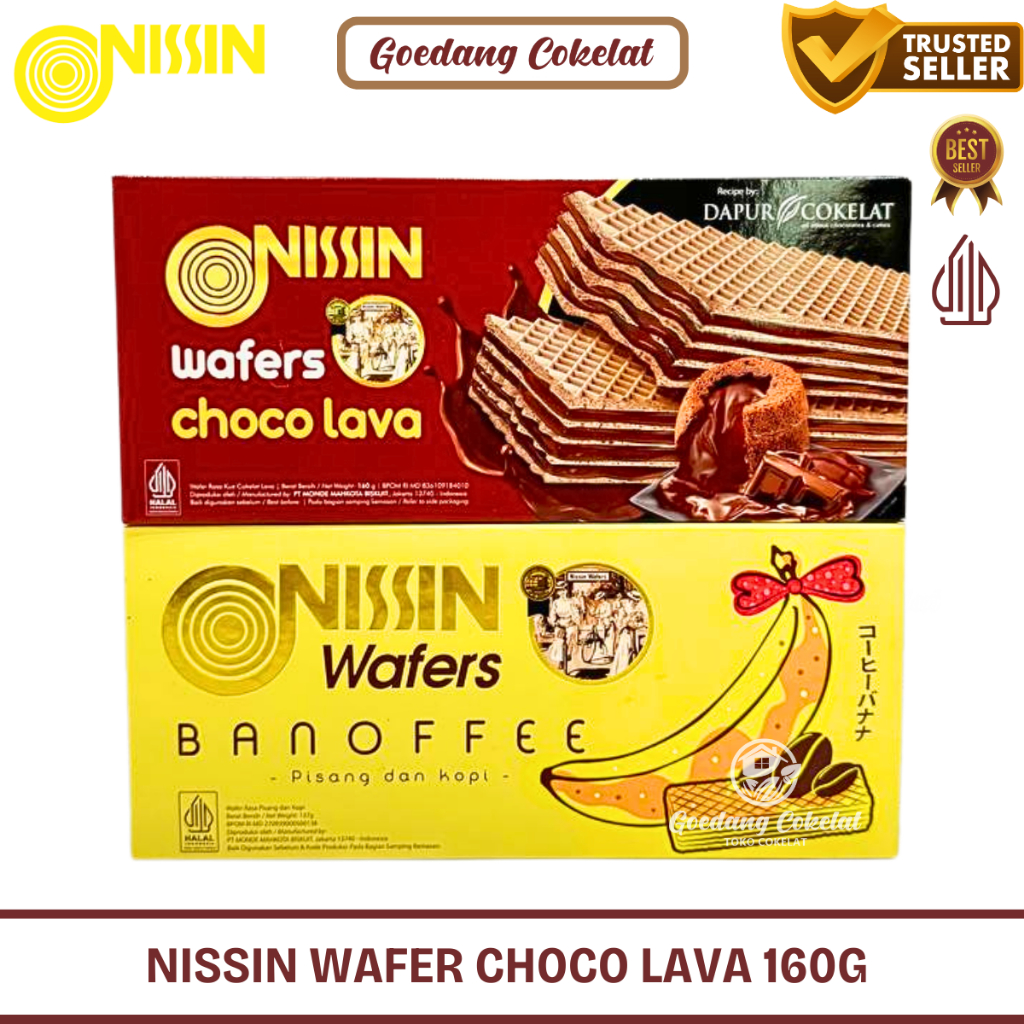 Jual Nissin Wafers Choco Lava Banoffee Wafer Banana Dapur Cokelat 137g ...
