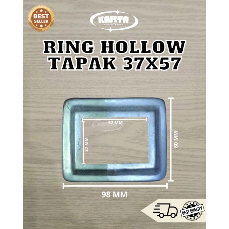 Jual Ring hollow ukuran 37x57 mm besar / besi plat tapak hollow ...