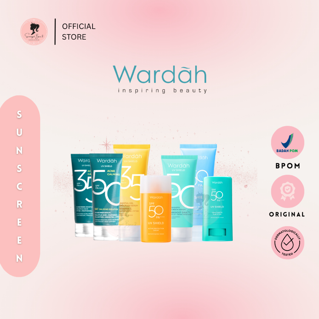 Jual Wardah - UV Shield Sunscreen All Series - SPF 35 SPF 50 ...