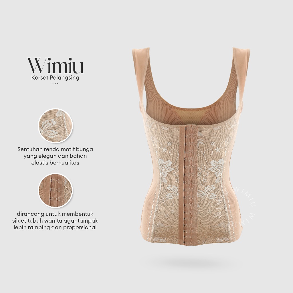 Jual WIMIU Long Torso Korset Pelangsing Wanita Corset Korset Kebaya ...