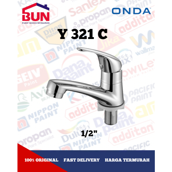 Jual KRAN WASTAFEL 1/2" ONDA Y 321 C KERAN CUCI TANGAN MODEL PUSH UP DOWN | Shopee Indonesia