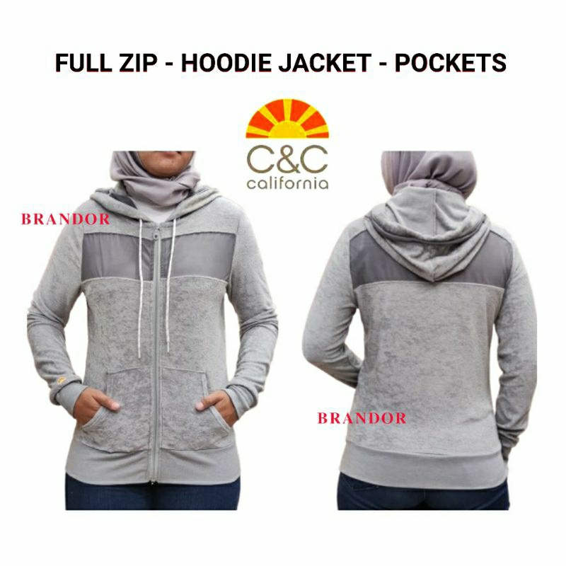 Jual Brandor - WOMEN JACKET FULL ZIPPER - HOODIE - MESH ( cncjc ...