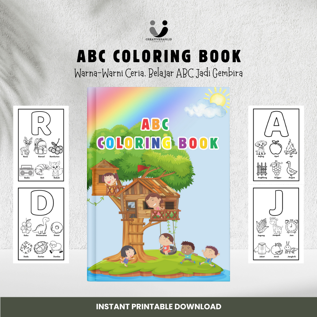 Jual Printable Buku Mewarnai Full color Untuk PAUD & TK | ABC COLORING ...