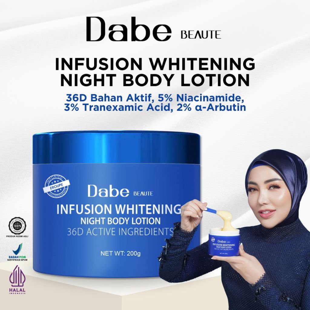 Jual [MAIN LIVE] INFUSION WHITENING NIGHT BODY LOTION DABE BEAUTE ...