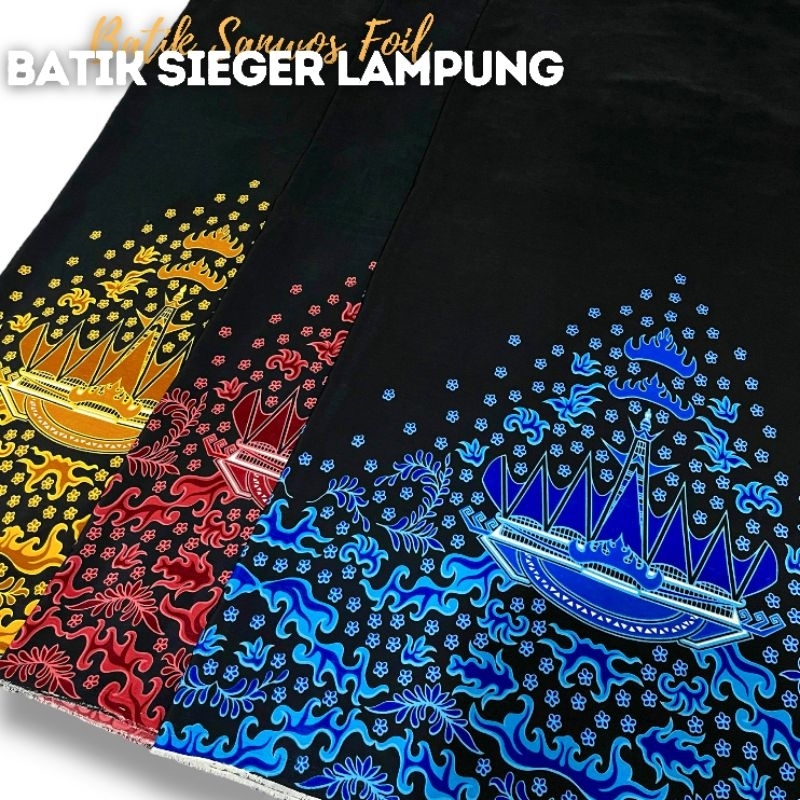 Jual Kain Batik Siger Lampung | Bahan Sanwos Foil Halus Lembut Tebal ...