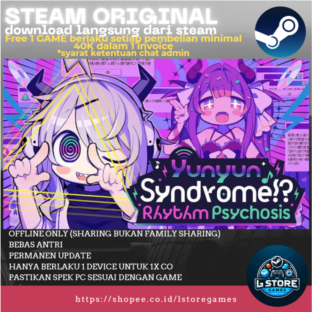 Jual Yunyun Syndrome!? Rhythm Psychosis Game PC Sharing Original ...
