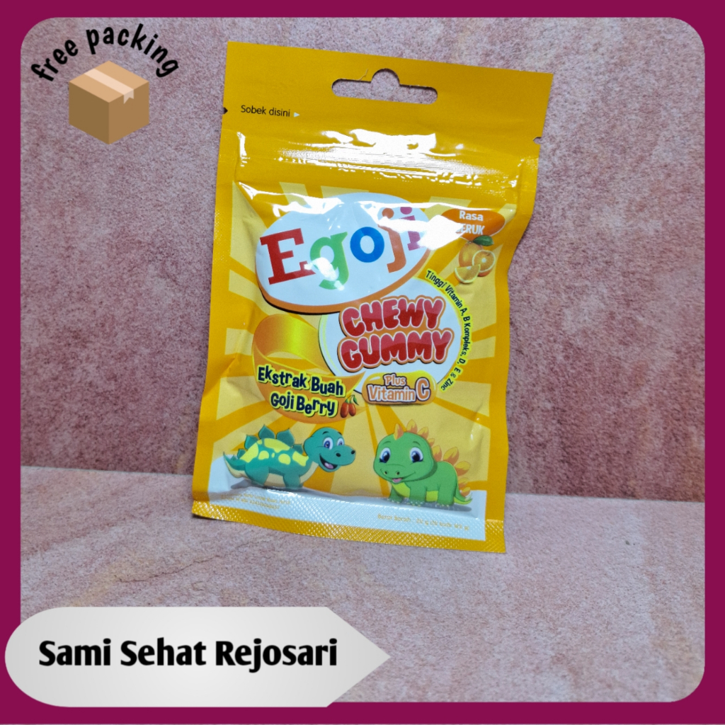 Jual 1 Sachet EGOJI CHEWY GUMMY RASA JERUK 20 GRAM | Shopee Indonesia