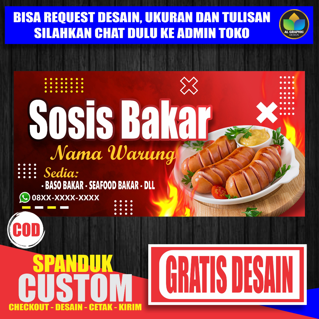 Jual Spanduk Banner Sosis Bakar, Aneka Bakaran, Seafood Bakar | Shopee ...