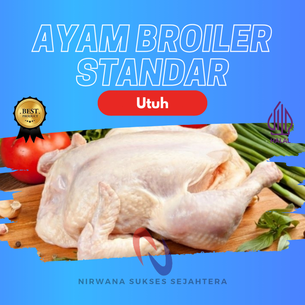 Jual AYAM STANDAR, NEGRI PEDAGING UTUH / WHOLE STANDARD BROILER CHICKEN ...