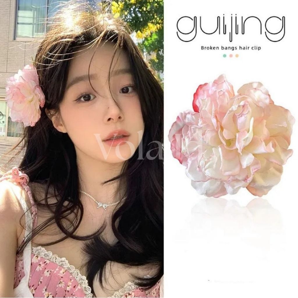 Jual Vola.Id - Jepit Rambut Bunga Rose Ala Korean Style / Jepit Rambut ...