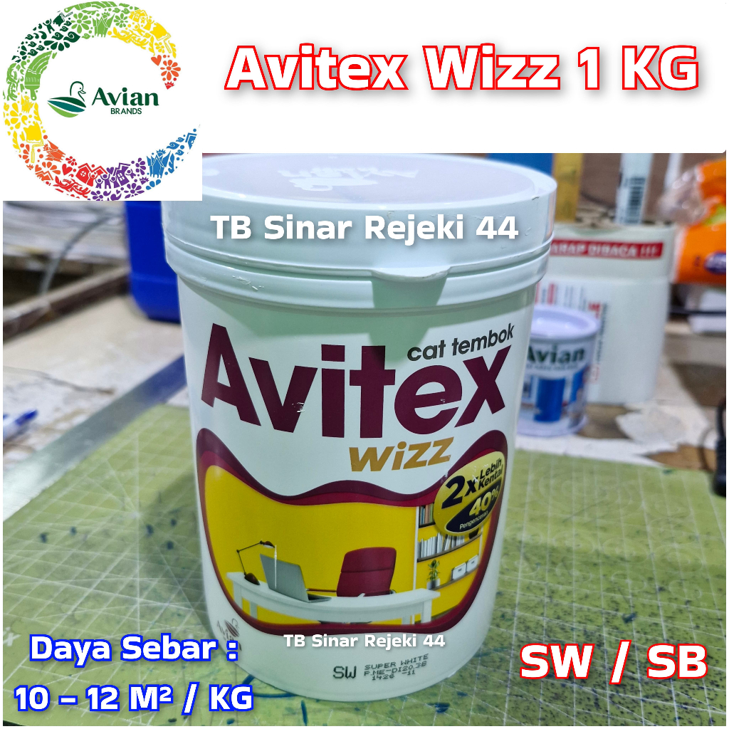 Jual TB Sinar Rejeki 44 AVITEX WIZZ 1 KG Cat Tembok Dinding Interior ...