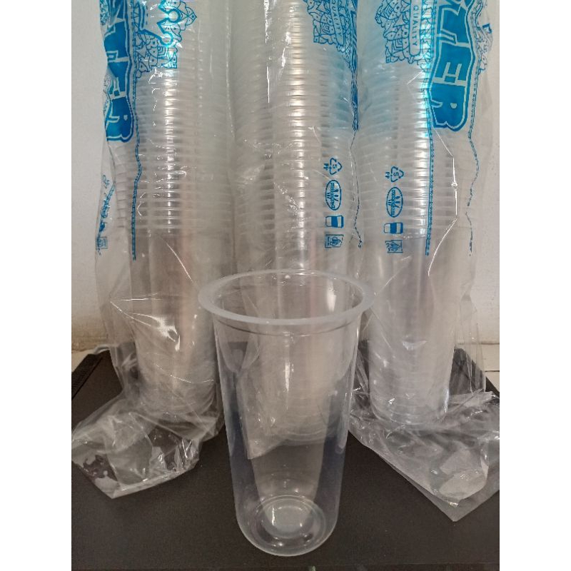Jual Gelas Plastik Oval 22oz Master (Isi 50pcs) / Gelas Plastik Bening ...