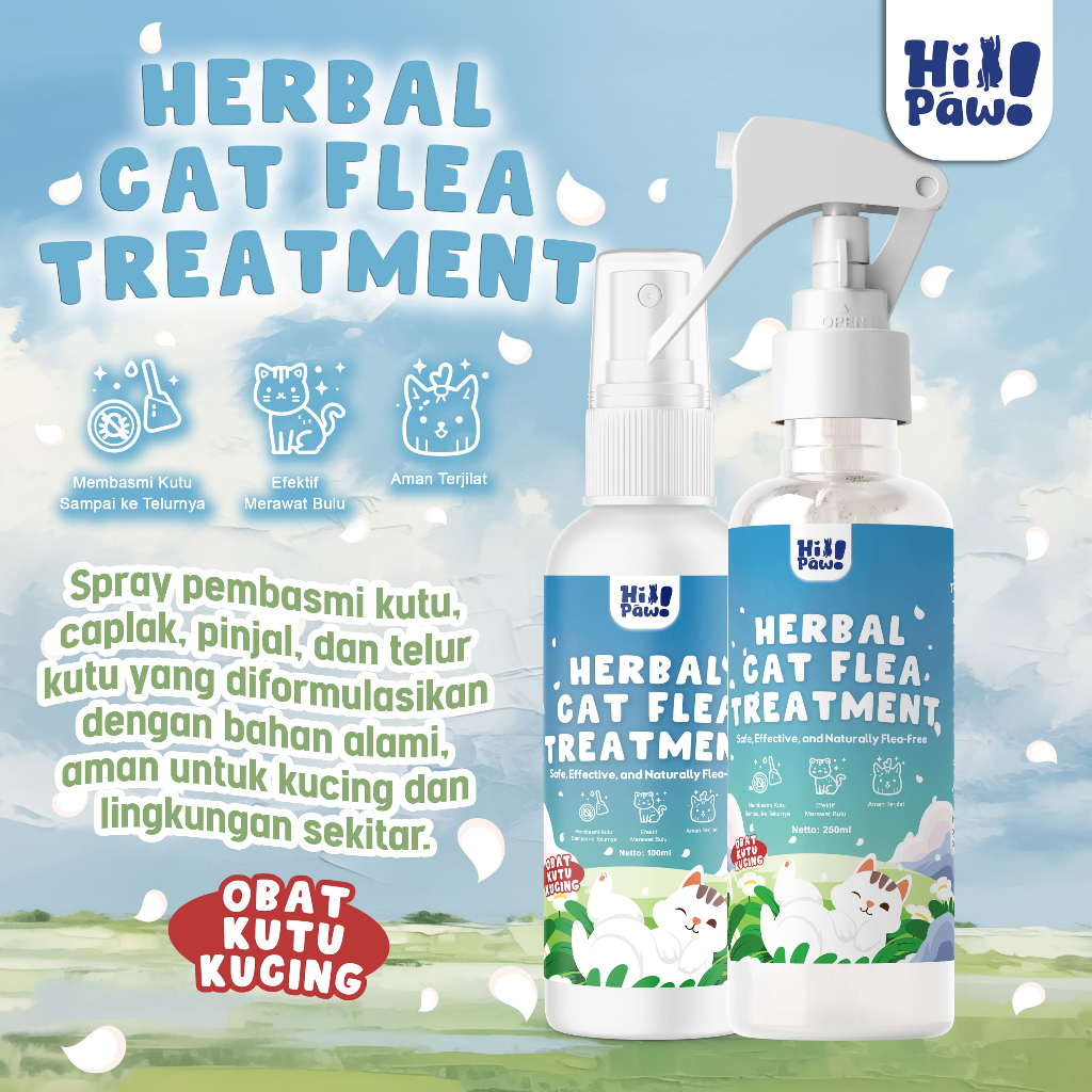 Jual Herbal Cat Flea Spray 100 ml - Untuk Kutu Kucing - Treatment Flea ...